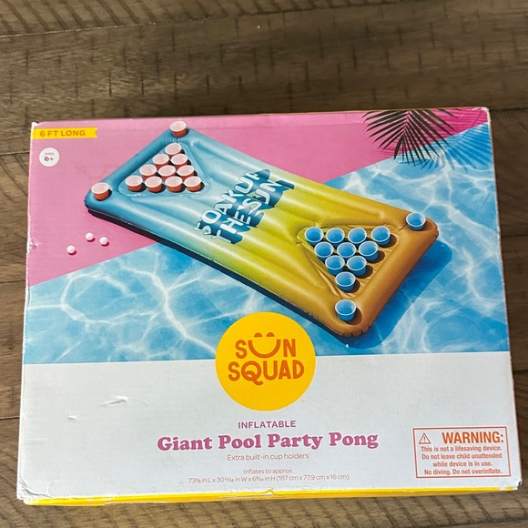 Other | Sun Squad Inflatable Giant Pool Party Pong | Poshmark